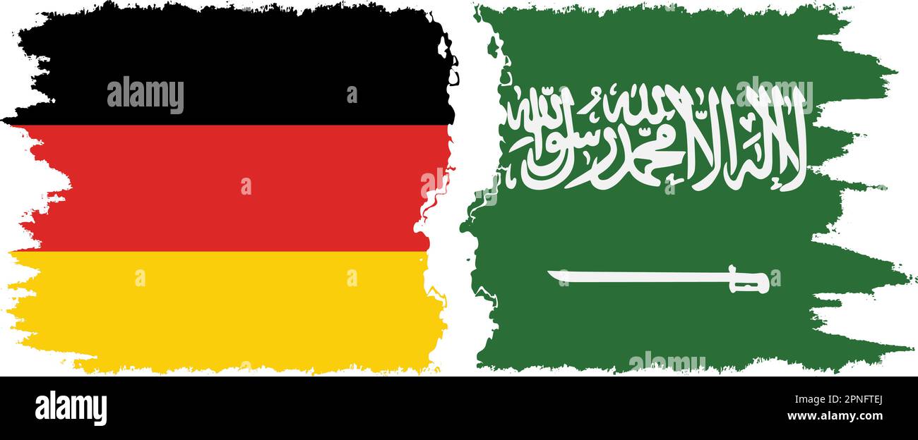 Saudi Arabia and Germany grunge flags connection, vector Stock Vector ...