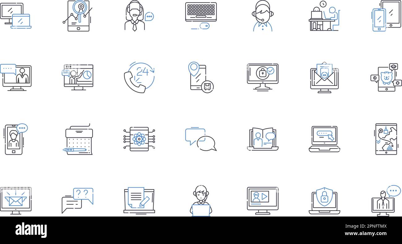 Member line icons collection. Identity, Affiliation, Inclusion ...