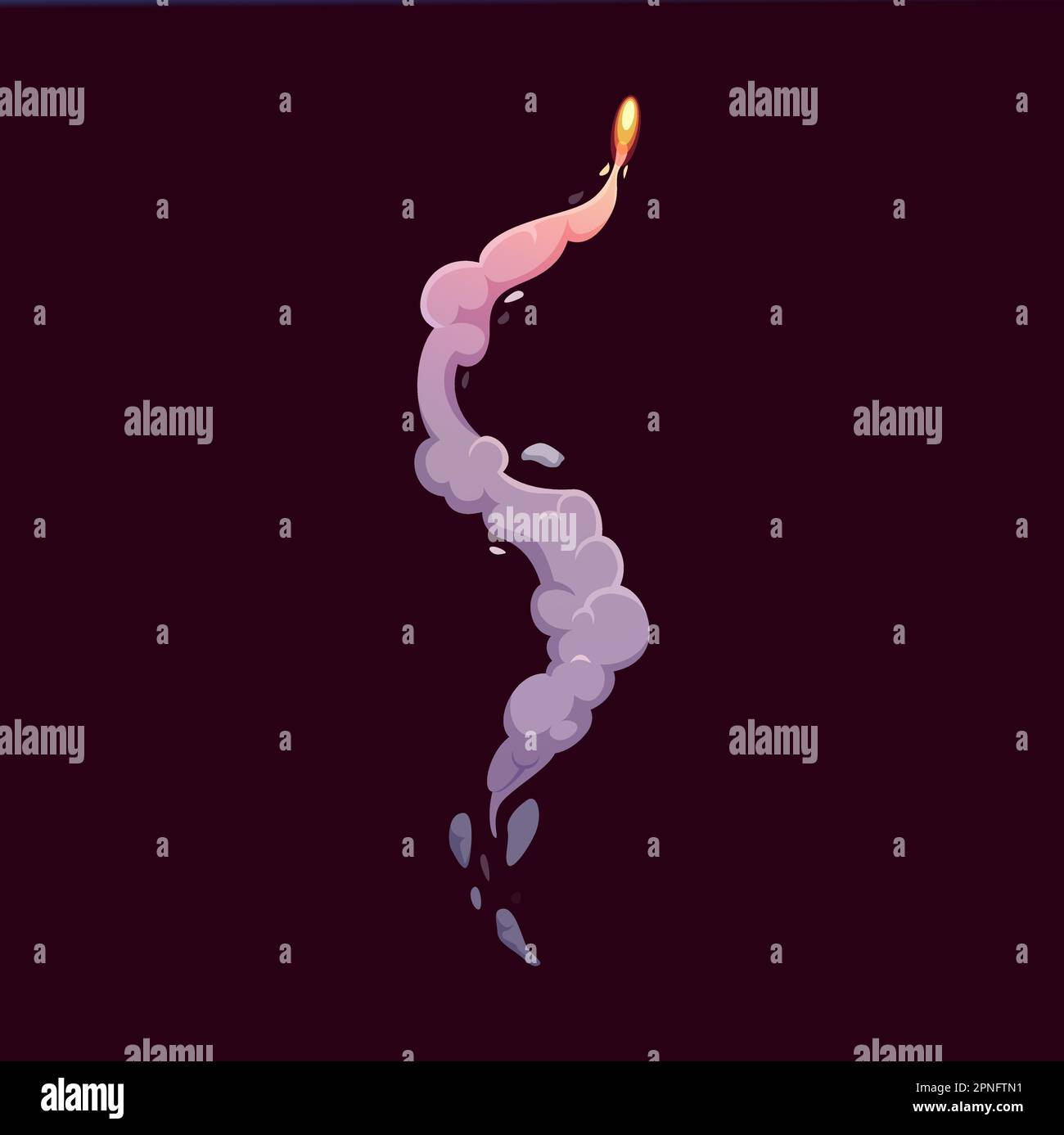 Rocket smoke, fire trail or plane engine flame and missile jet steam ...
