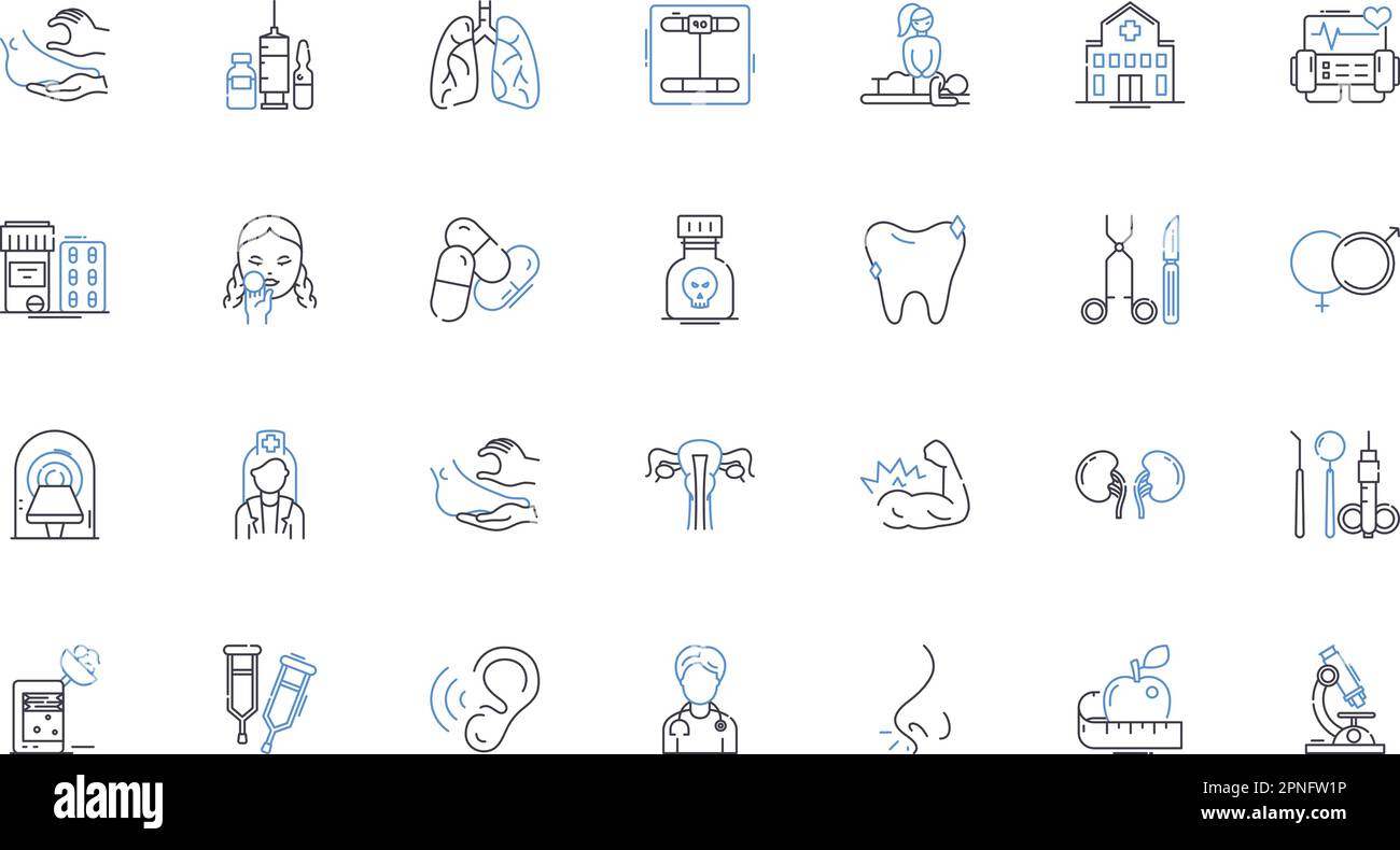 Active lifestyle line icons collection. Fitness, Exercise, Health ...