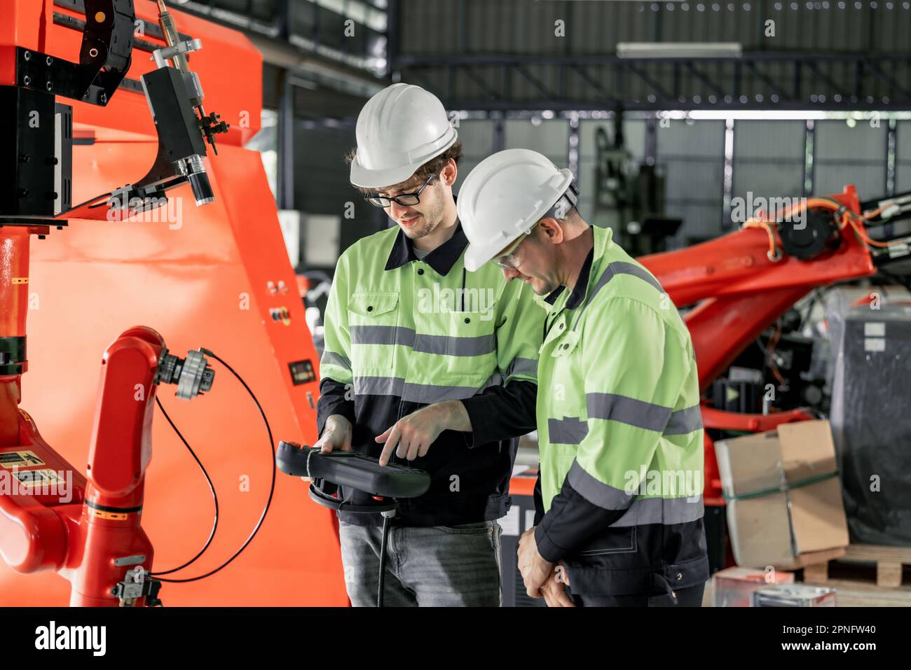 Experienced robotic technicians automate, set up, and access to a ...