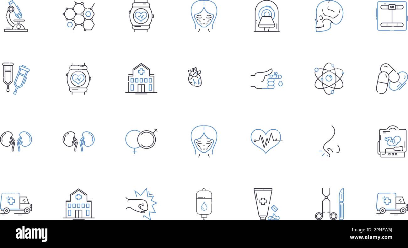 Holistic healthcare line icons collection. Wellness, Holism ...
