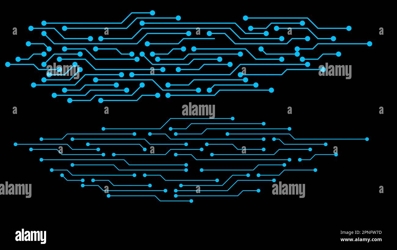 circuit chip line blue on mainboard. for futuristic technology design ...
