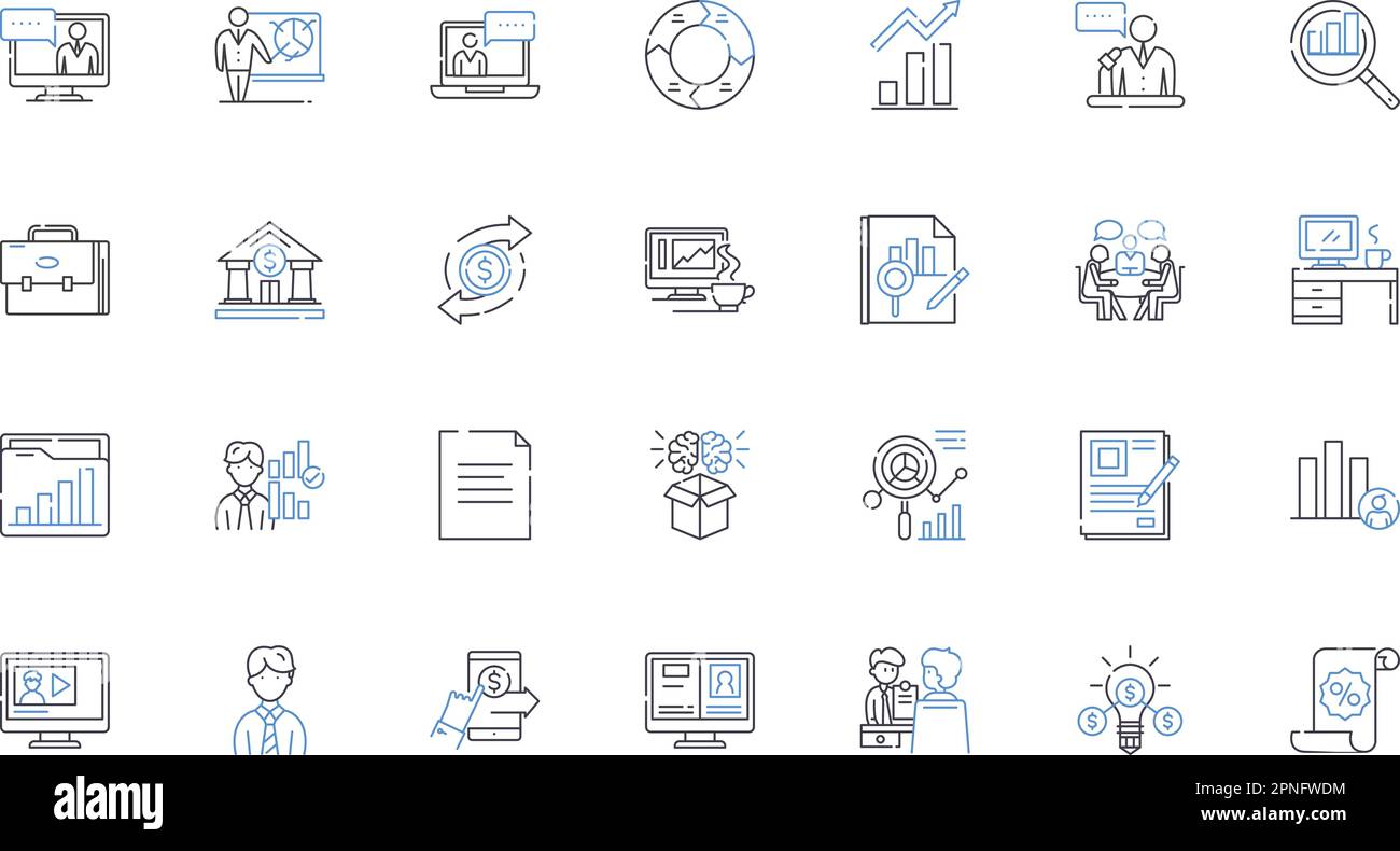 Asset classes line icons collection. Equities, Bonds, Commodities, Real ...