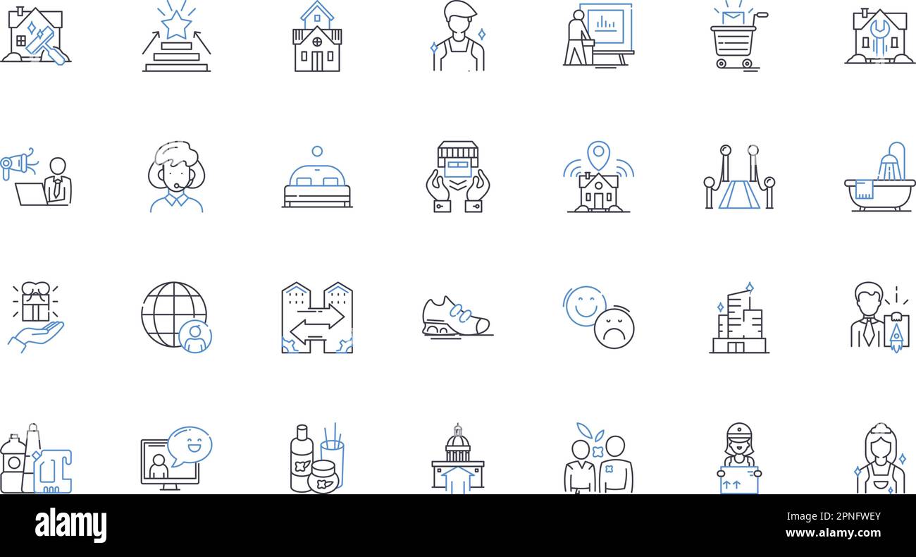 Capital life line icons collection. Ambition, Success, Competition ...
