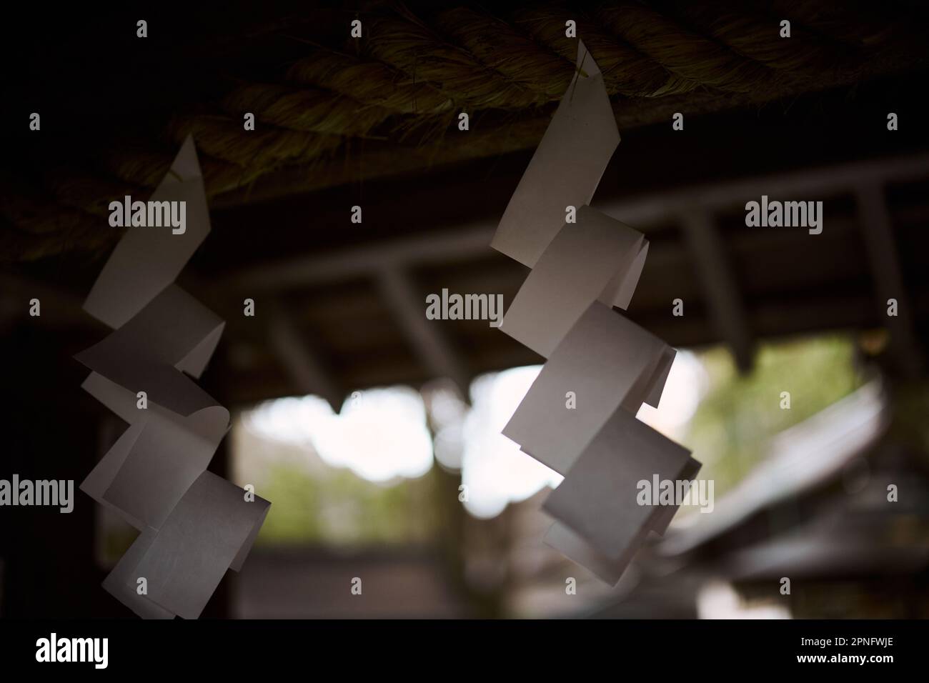 Shide, Hanged Paper for Purifying in Japan Stock Photo - Alamy