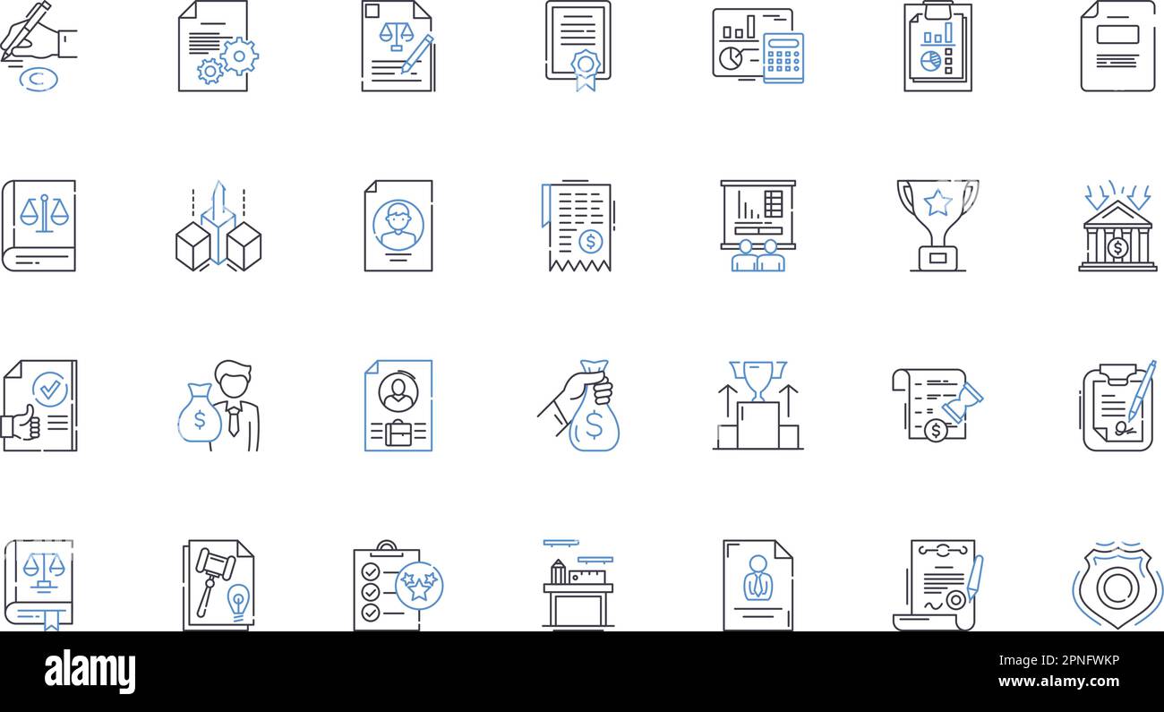 Regulation line icons collection. Compliance, Oversight, Governance ...