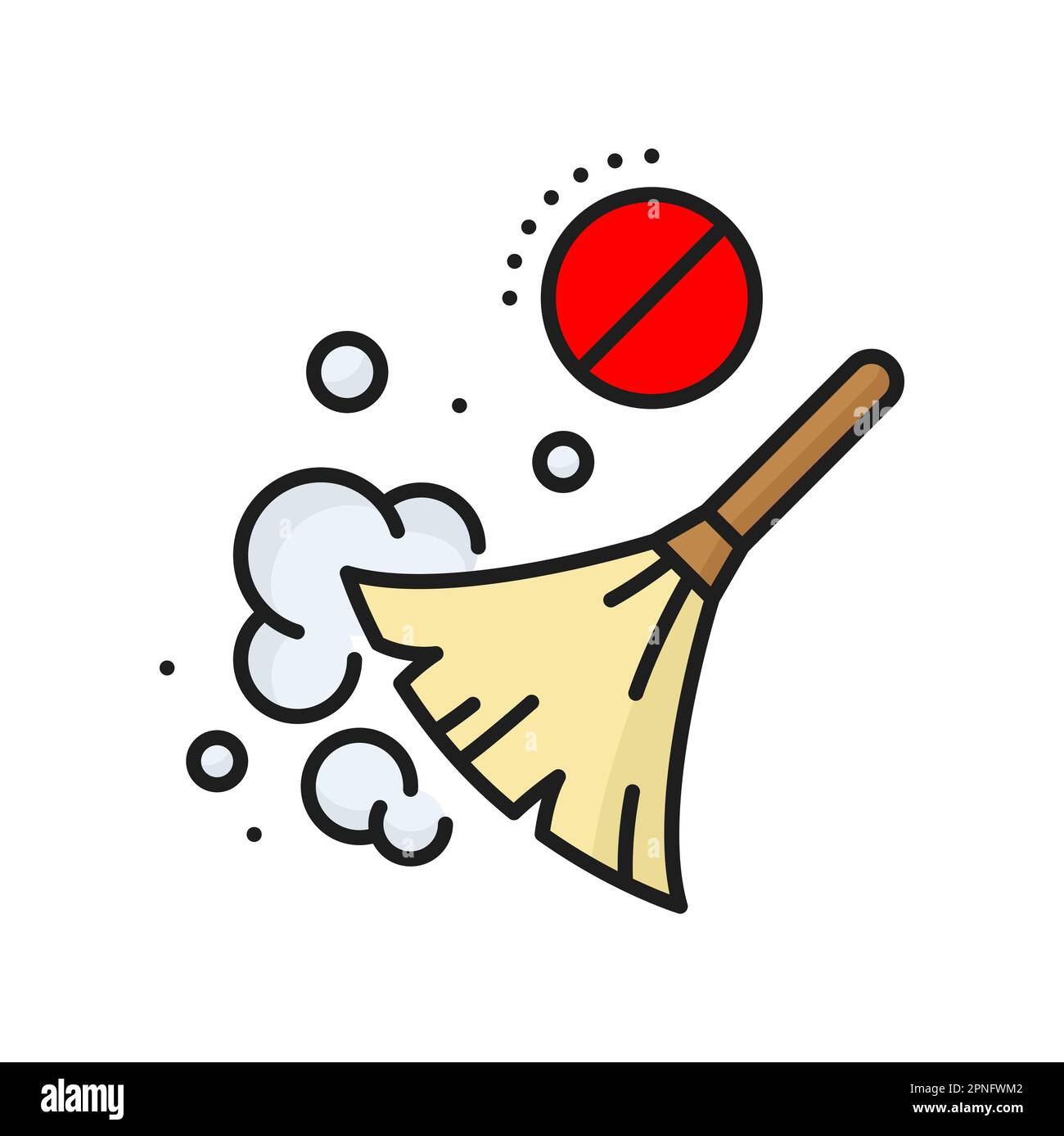 Dust allergy color line icon. Respiratory disease or breathing problem ...