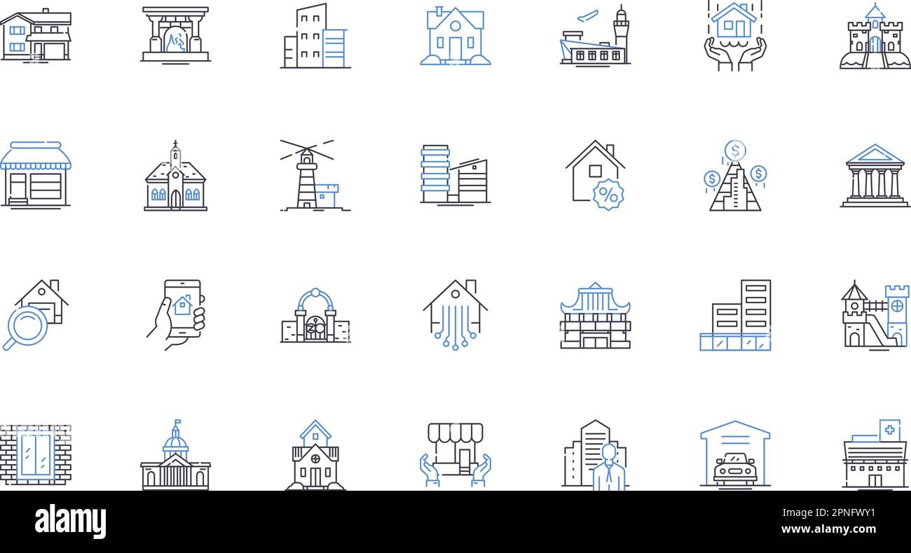 Capital growth line icons collection. Investment, Finance, Wealth ...