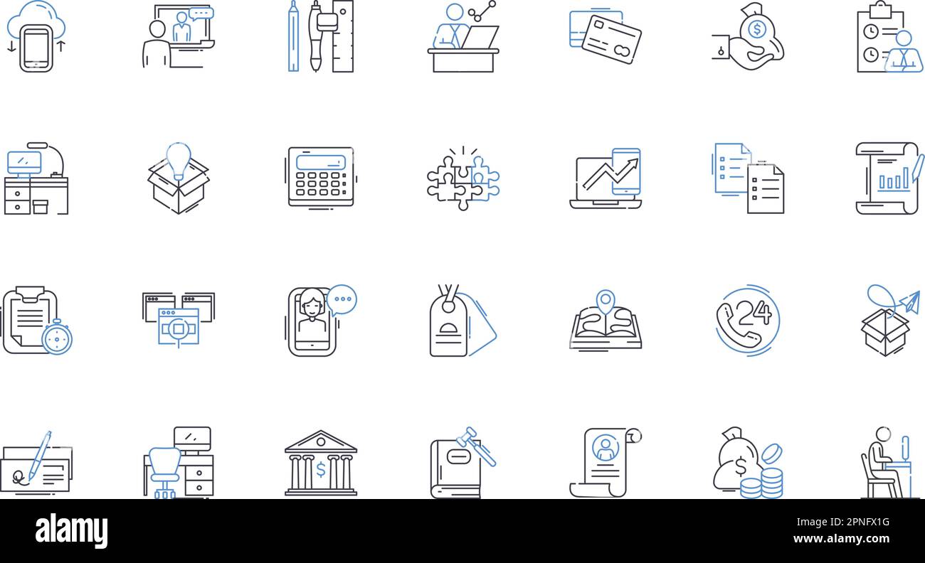 Agency association line icons collection. Collaborative, Cohesive ... Agency association line icons collection. Collaborative, Cohesive ...