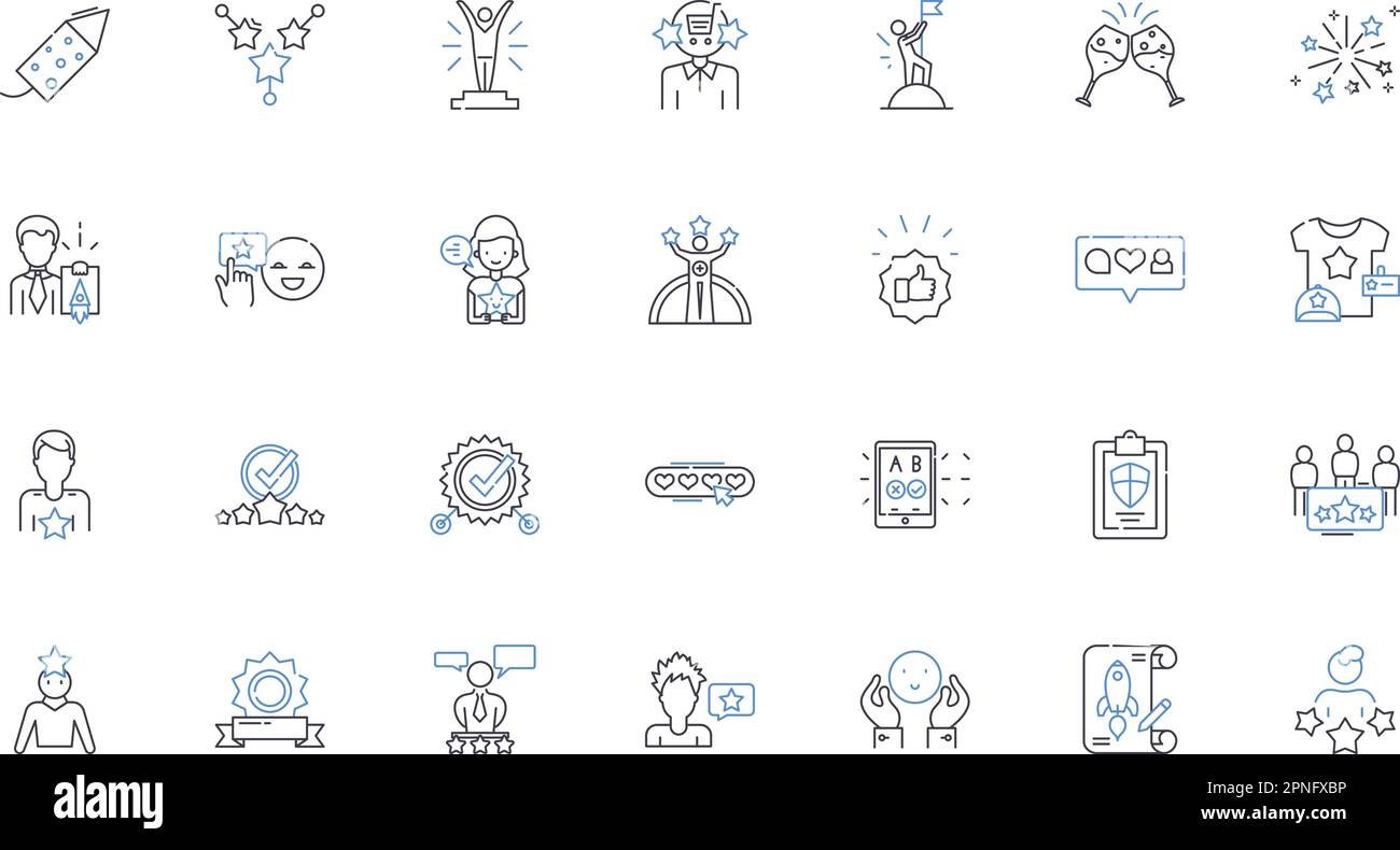 Successful company line icons collection. Innovation, Growth, Leadership, Ambition, Vision ...