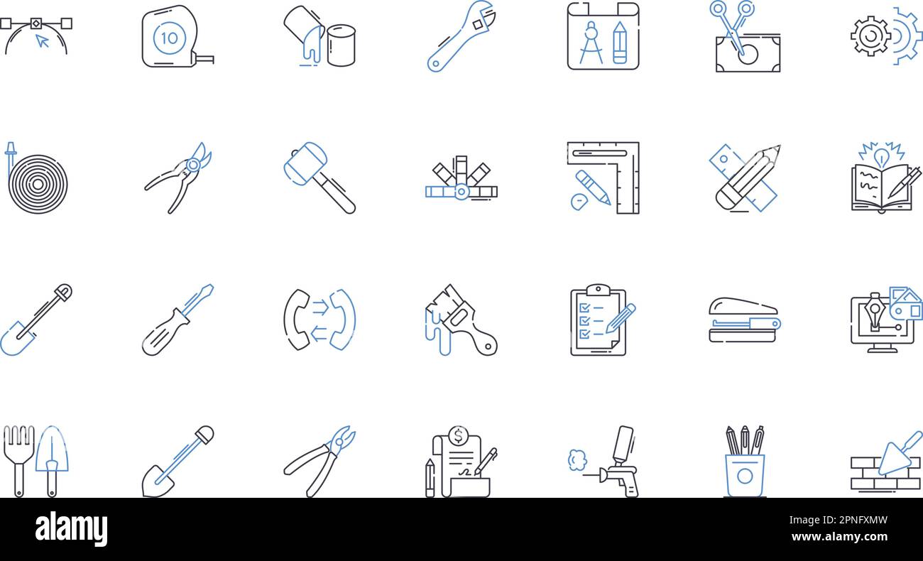Civil engineering line icons collection. Infrastructure, Planning ...