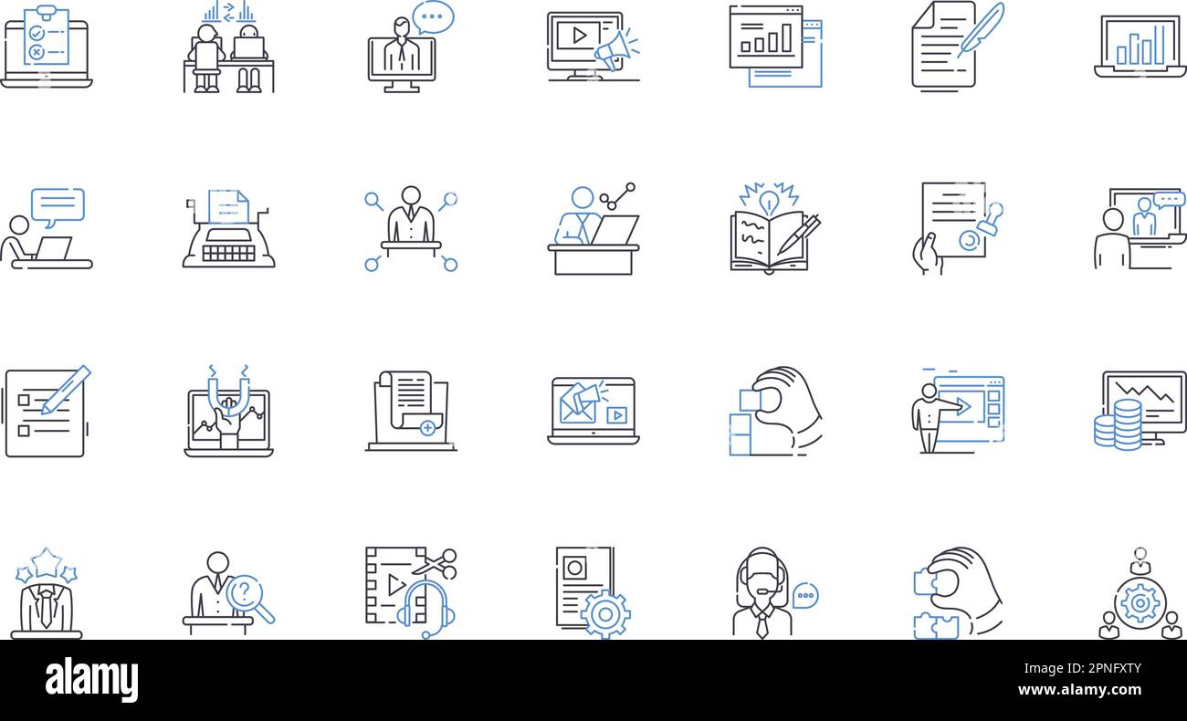 Development and growth line icons collection. Progress, Improvement, Advancement, Expansion ...