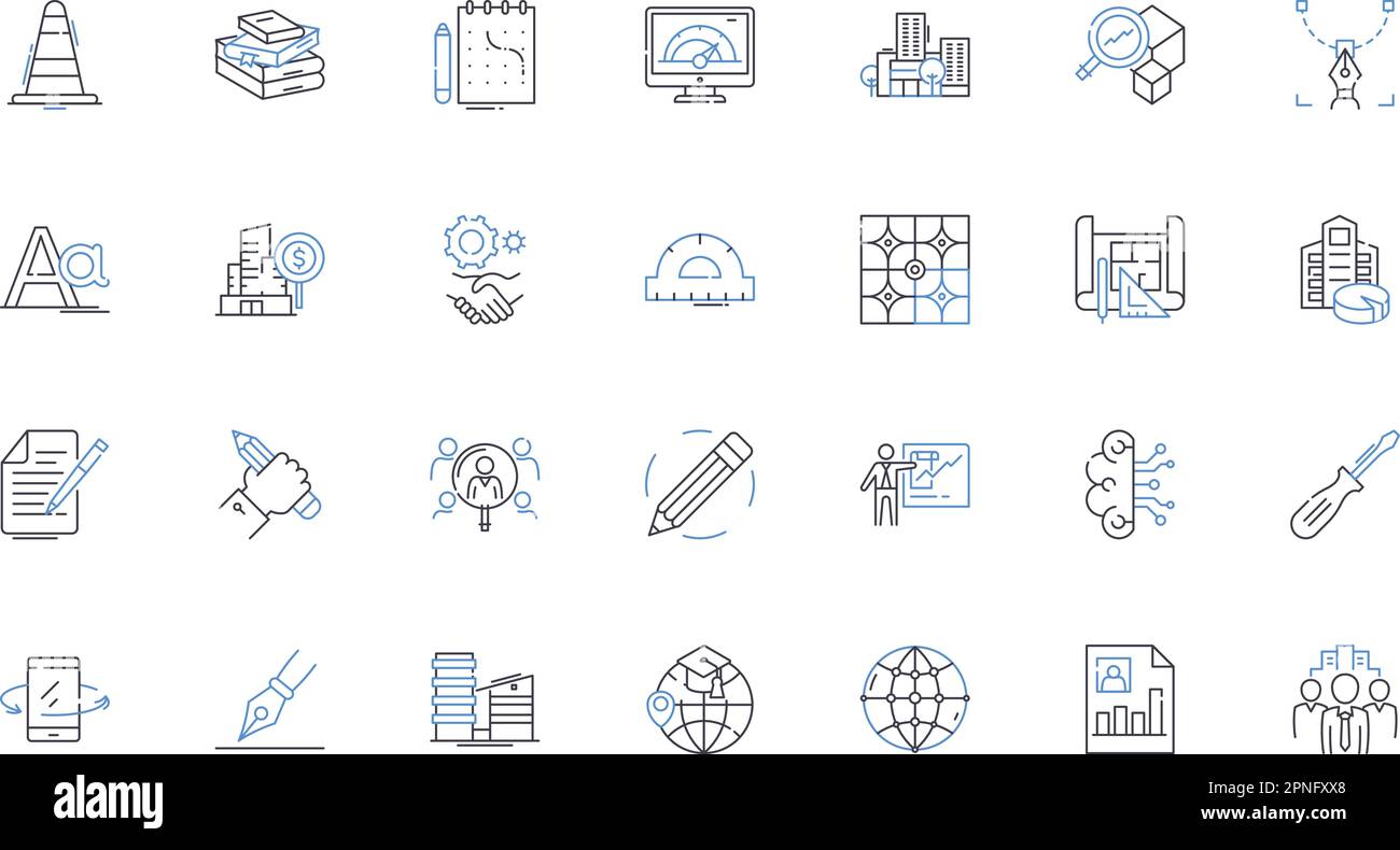 Education learning line icons collection. Curriculum, Assessment ...