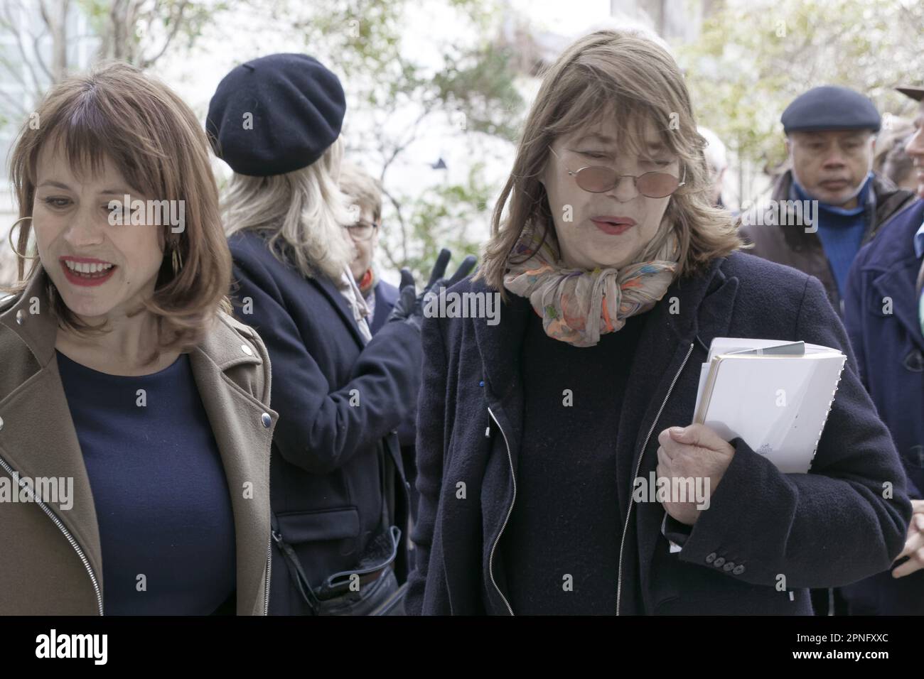 Paris,France.10 th March,2016.Jane Birkin and Delphine Bürkli attend at ...