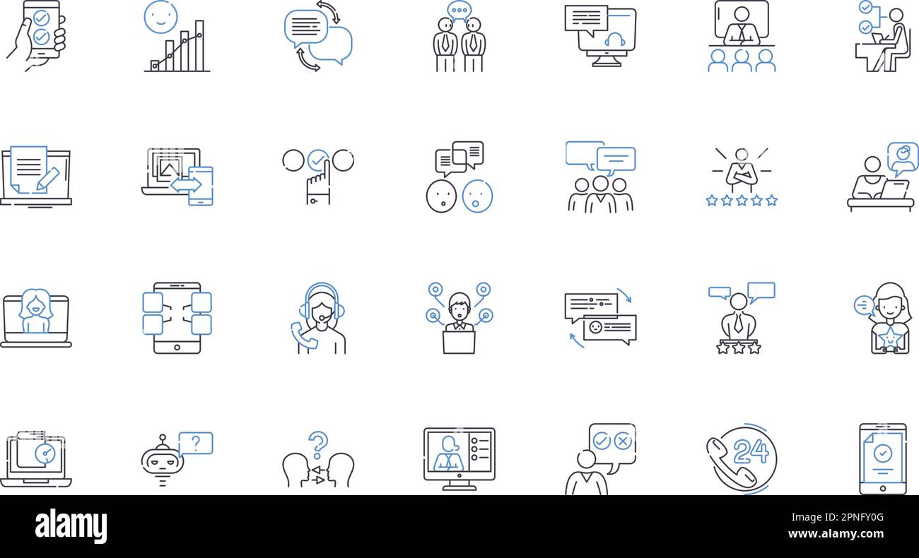 Conversing couples line icons collection. Dialogue, Communication ...