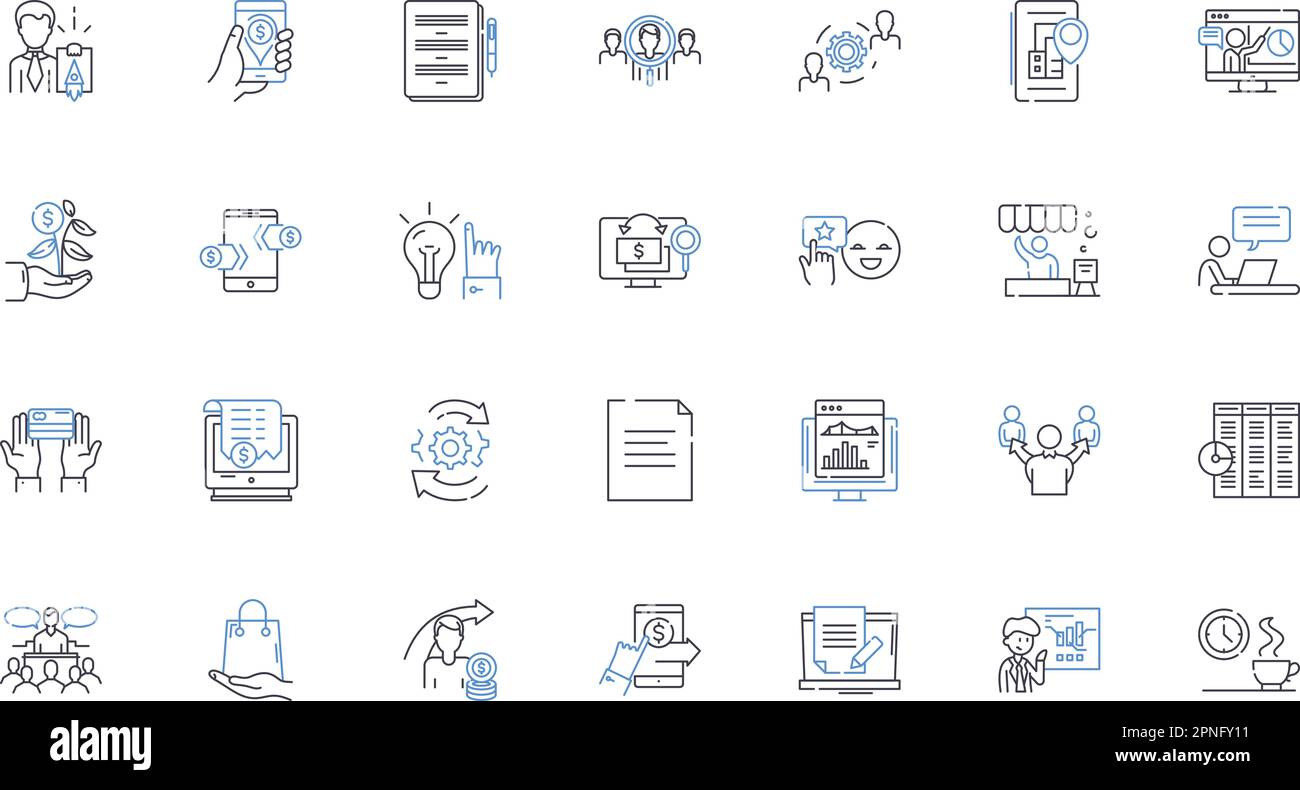 Startup kit line icons collection. Entrepreneur, Fundraising, Capital ...