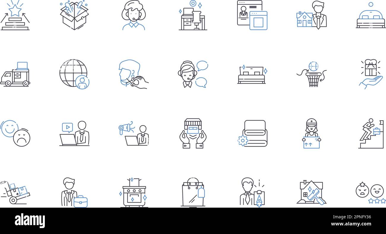 Innovative technology line icons collection. Disruption, Futuristic ...