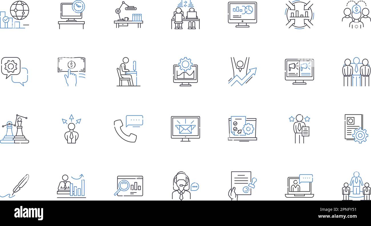 Album drop line icons collection. Release, Launch, Debut, Unveil, Arrival, Premiere, Unleash ...