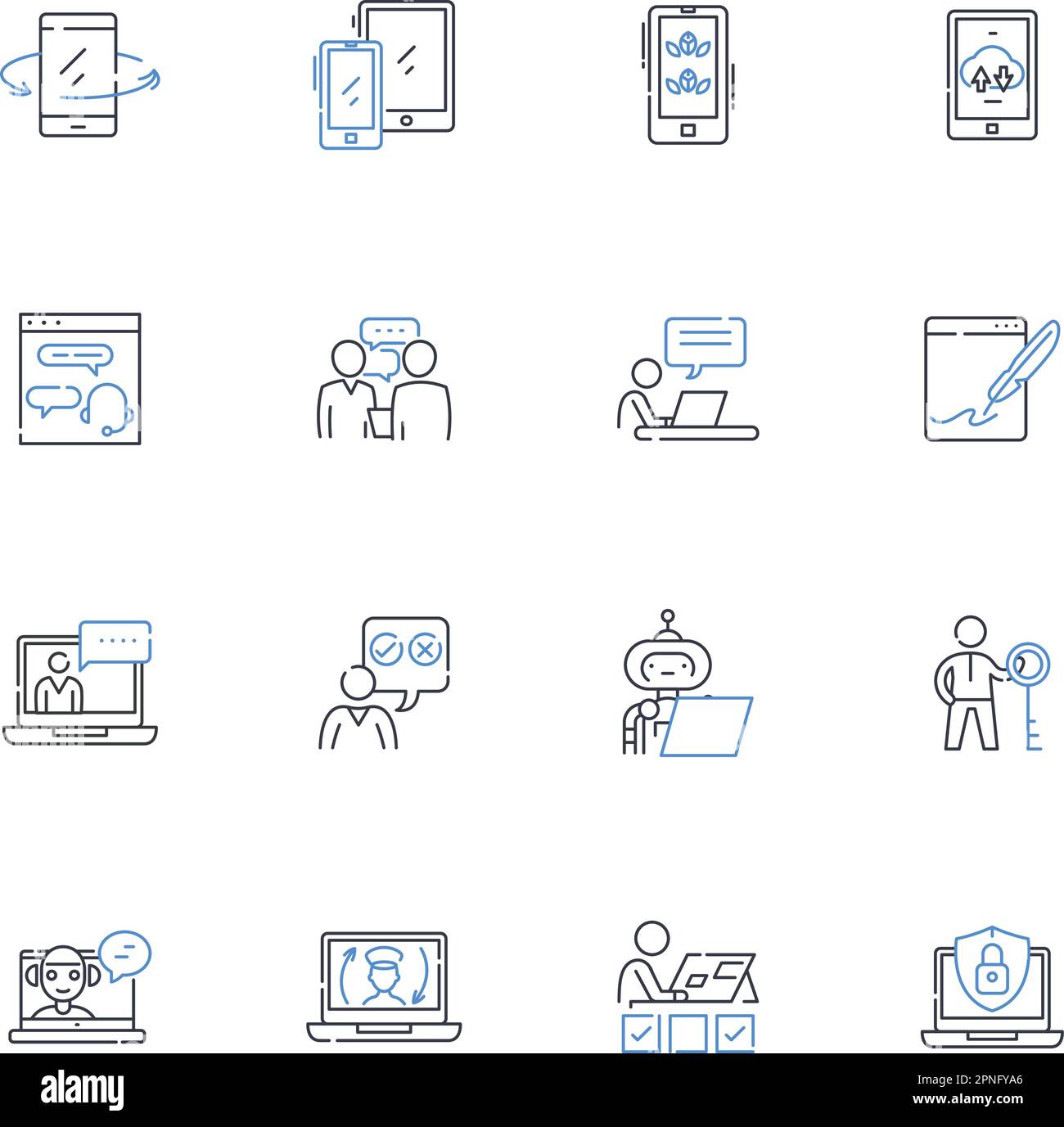 Receivable Account line icons collection. Balance, Invoice, Payment ...