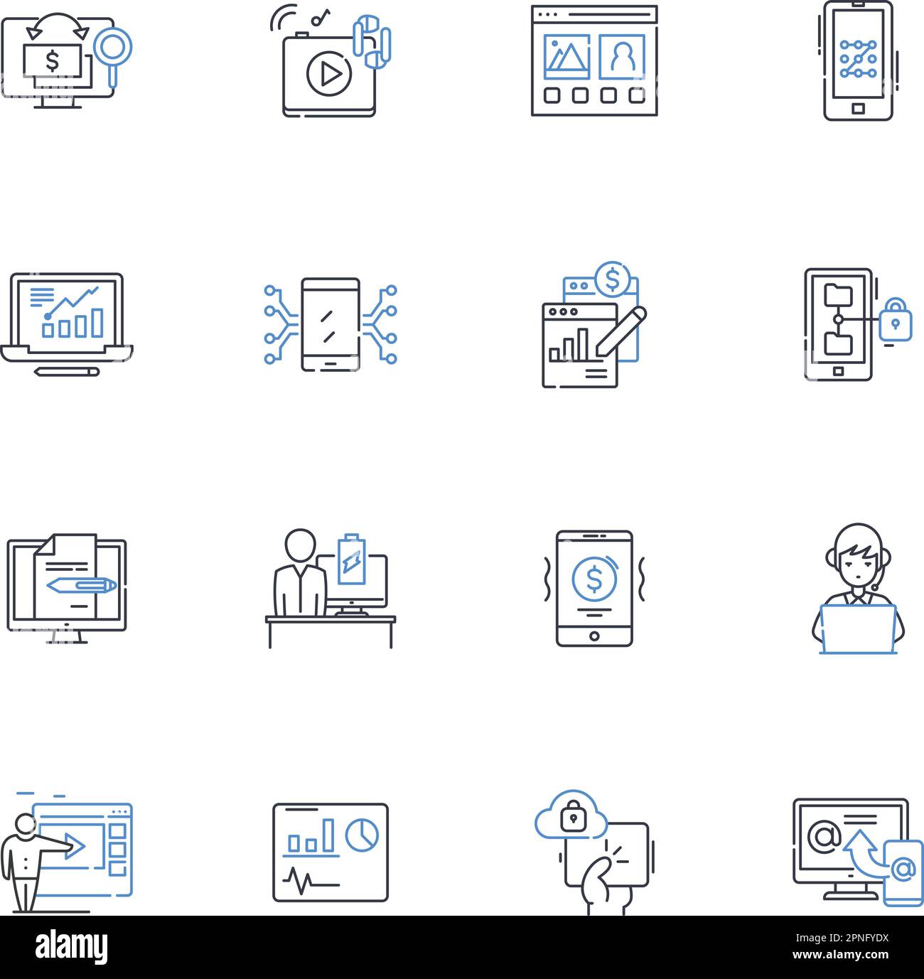 Widgets Line Icons Collection Customization Functionality Design Personalization