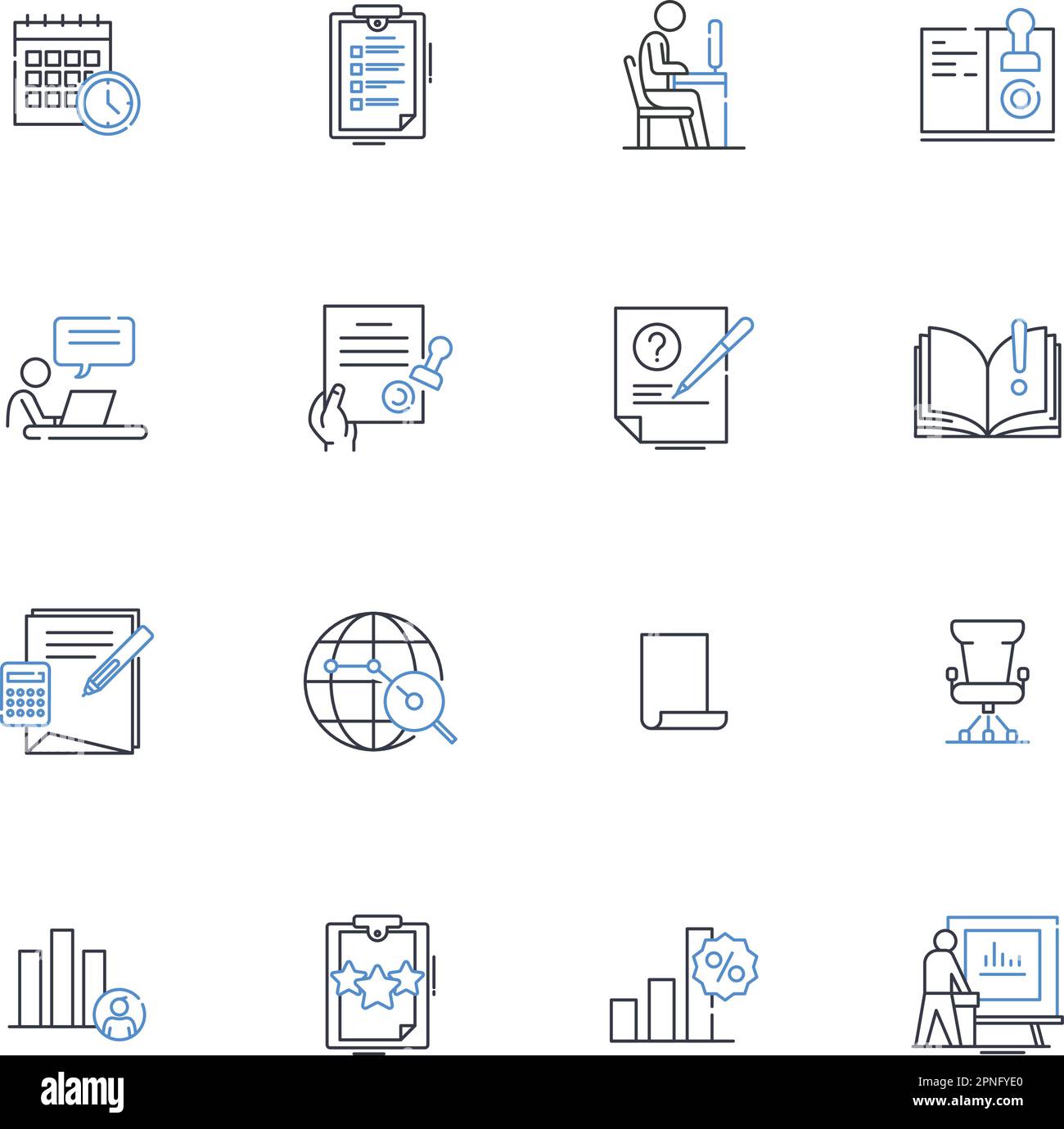 Corporate Domain line icons collection. Business, Company, Industry ...