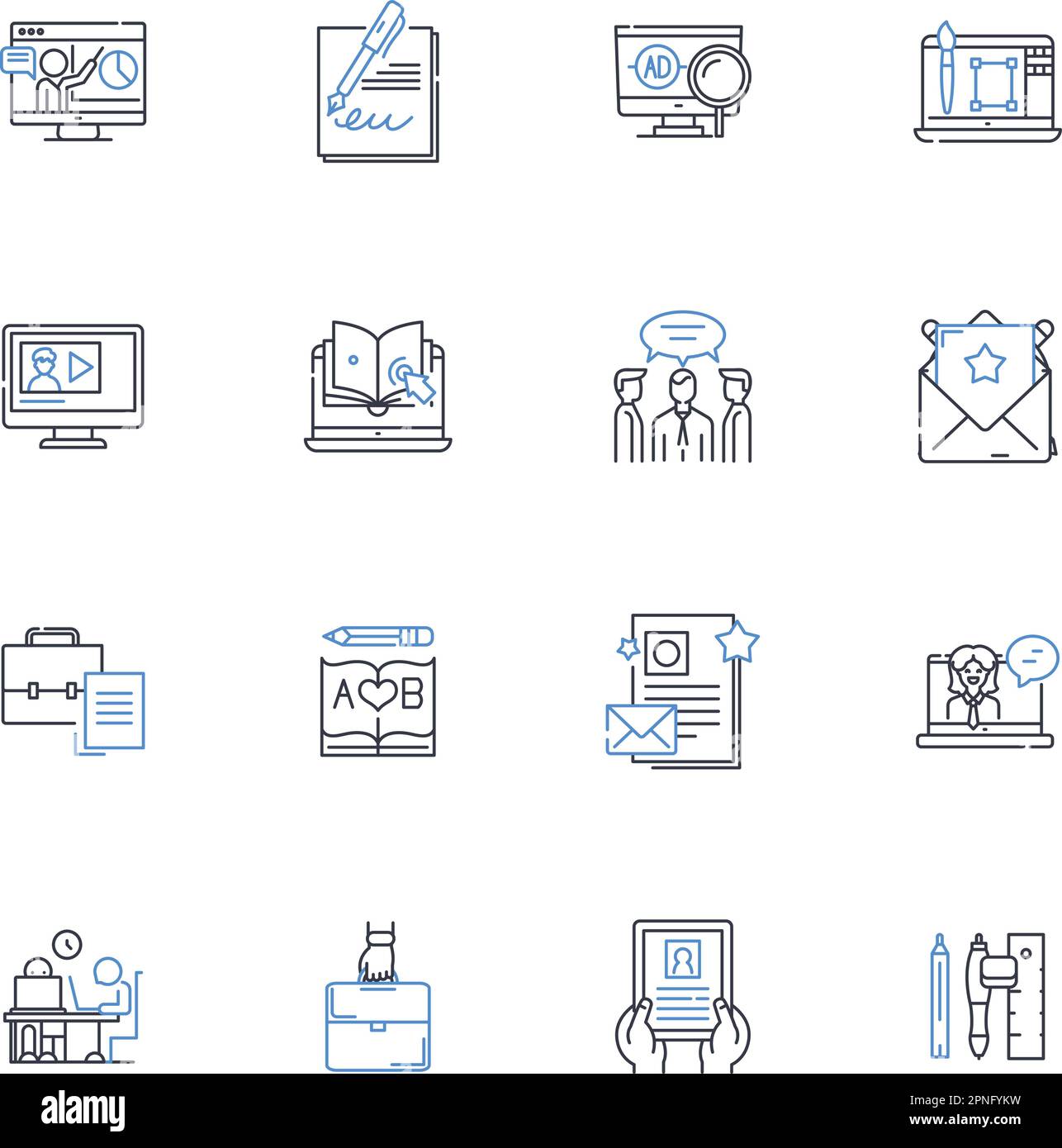 Copy Forming Line Icons Collection Adaptation Gathering Collation