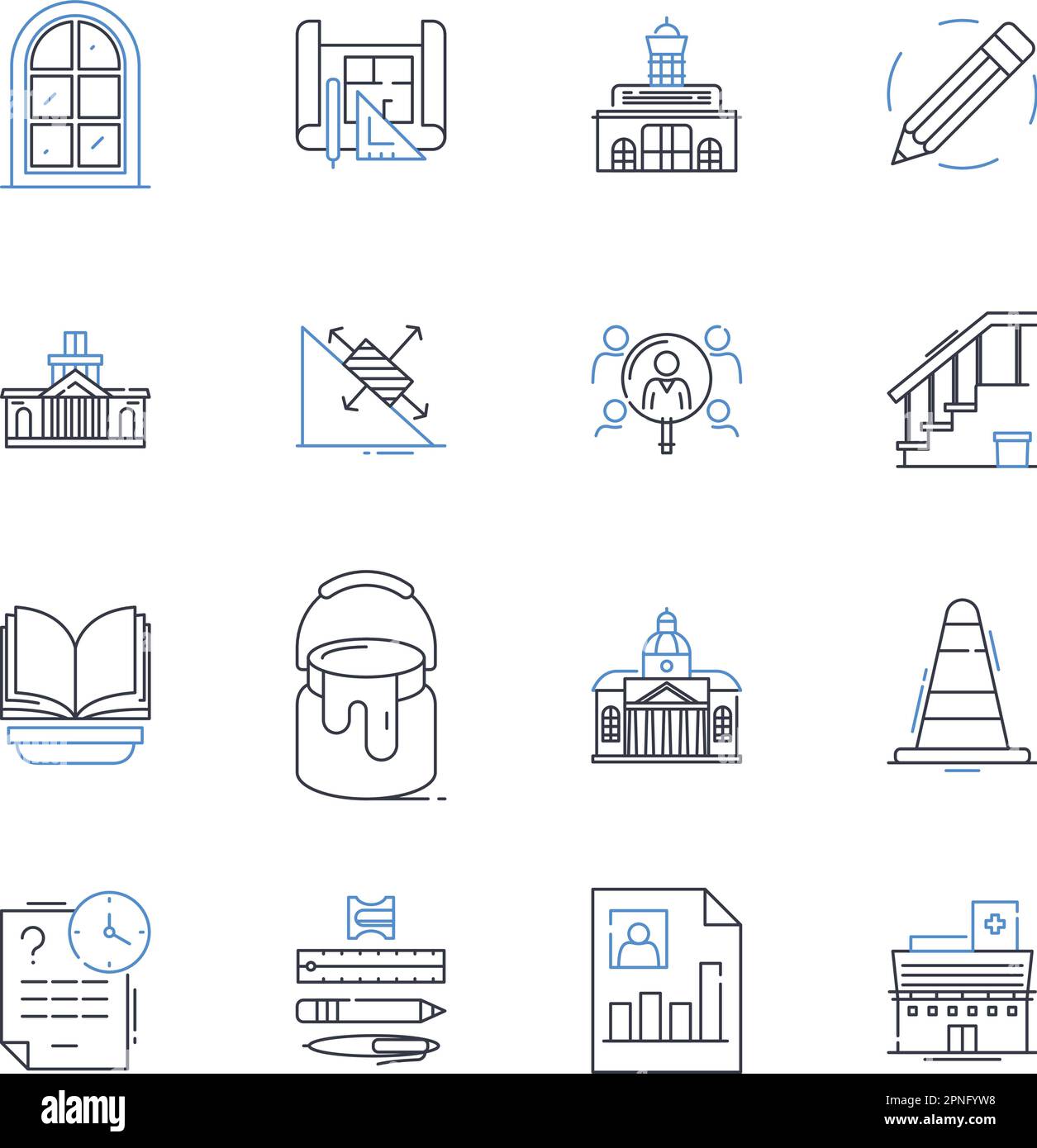 Media journalism line icons collection. Reporting, Journalism, News, Coverage, Broadcasting ...