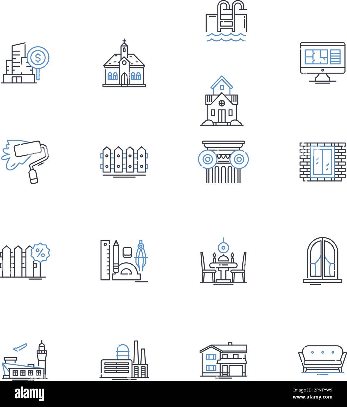 Team Building Activity Line Icons Collection Collaboration Trust
