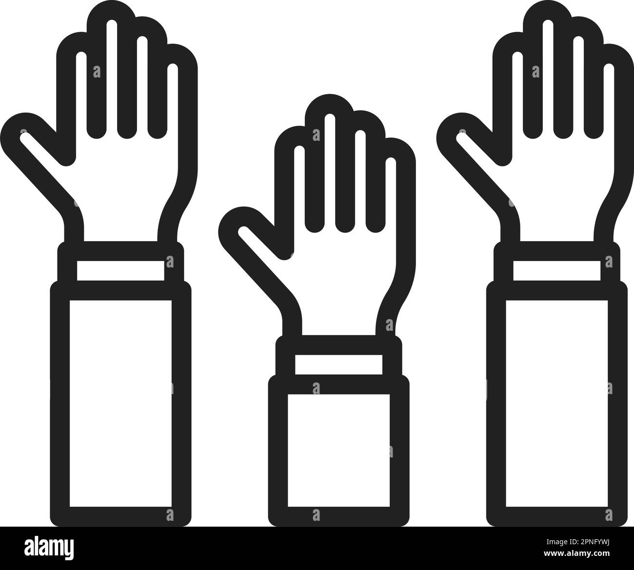 Raising Hands icon vector image. Suitable for mobile apps, web apps and ...