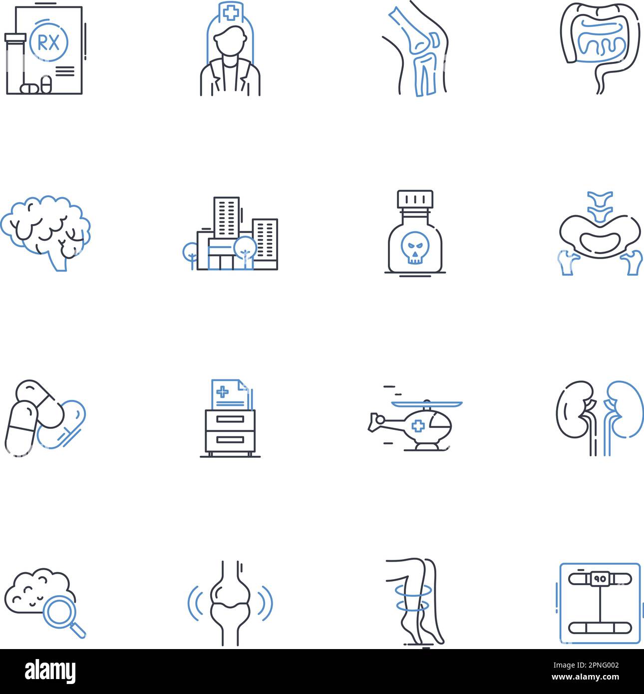 Medical hub line icons collection. Healthcare, Medicine, Treatment ...