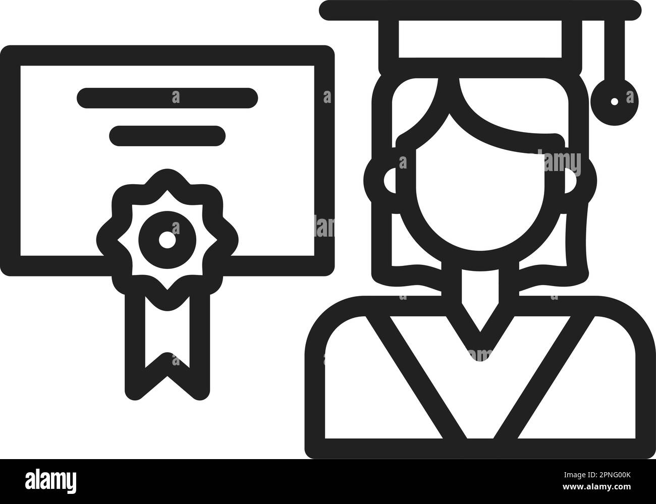 Receiving Diploma icon vector image. Suitable for mobile apps, web apps ...