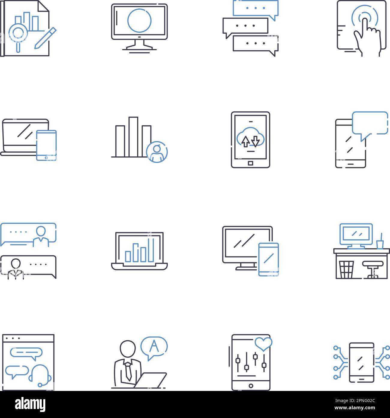 Budget planning line icons collection. Finances, Savings, Expenses ...