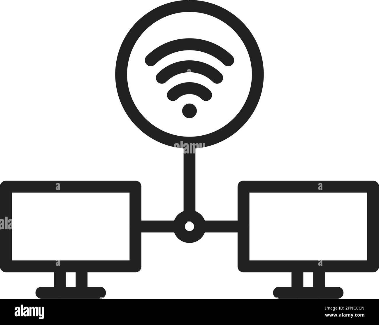 Shared Signals icon vector image. Suitable for mobile apps, web apps and print media Stock ...