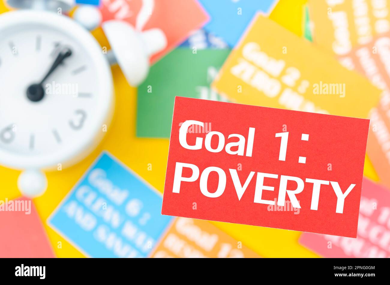 Goal 1 : Poverty. The SDGs 17 development goals environment ...