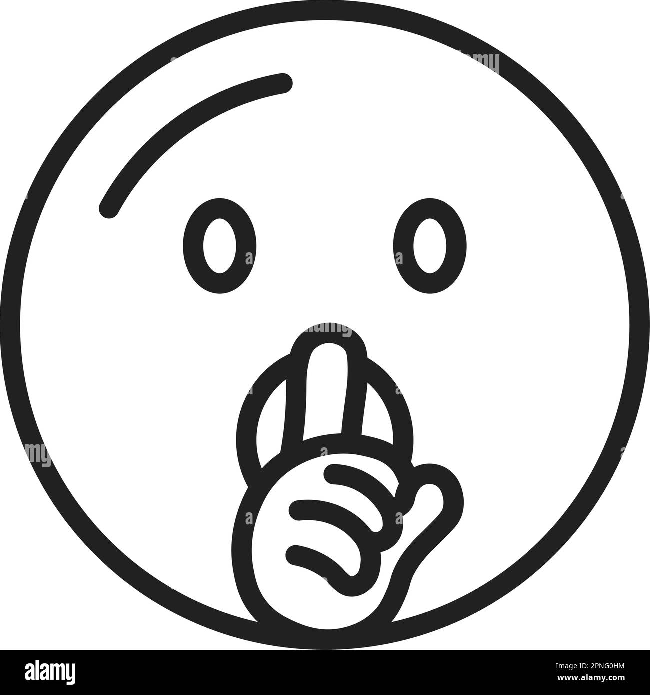 Shushing face Stock Vector Images - Alamy