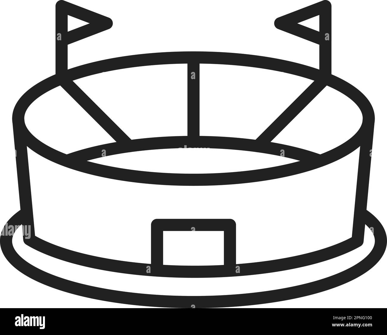 Stadium icon vector image. Suitable for mobile apps, web apps and print ...