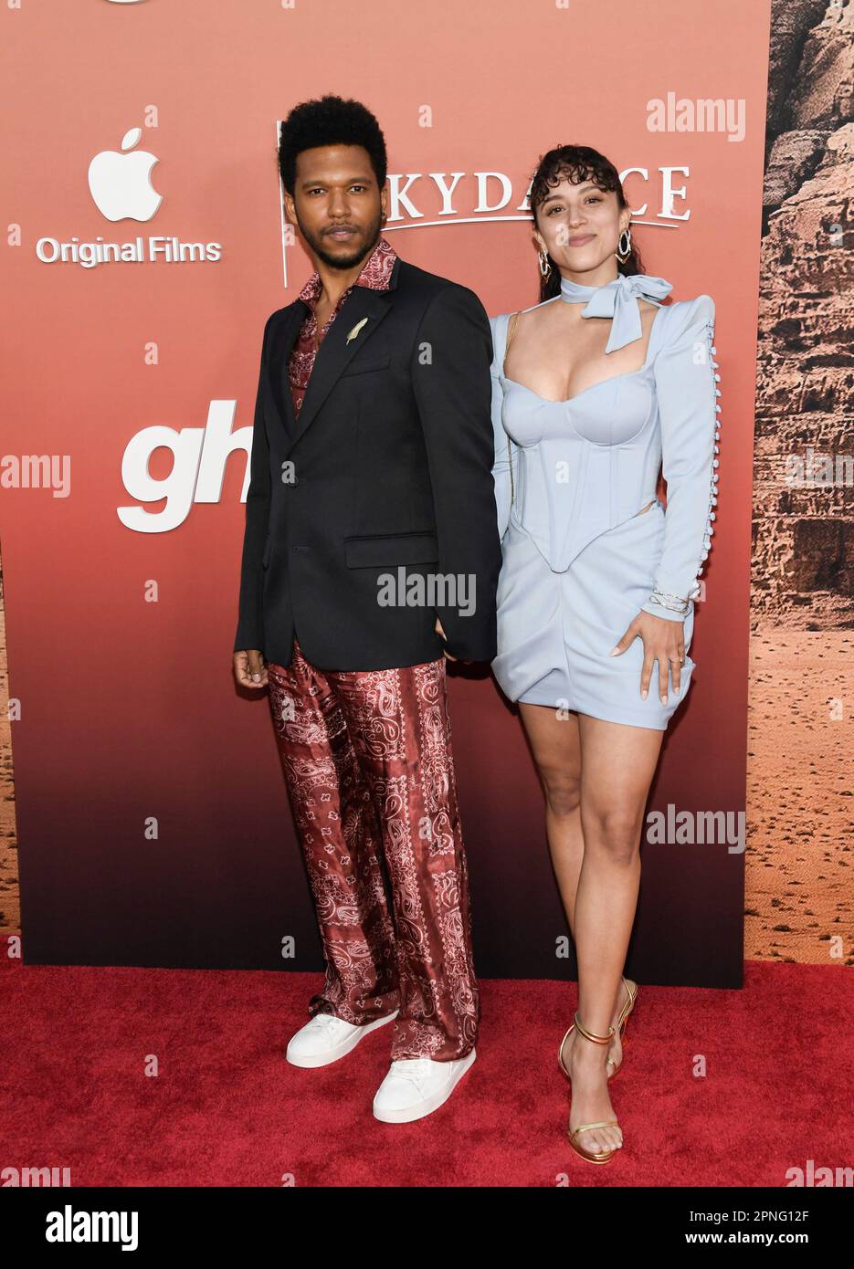 Lovell Adams-Gray, left, and Kiana Madeira attend the premiere of Apple ...