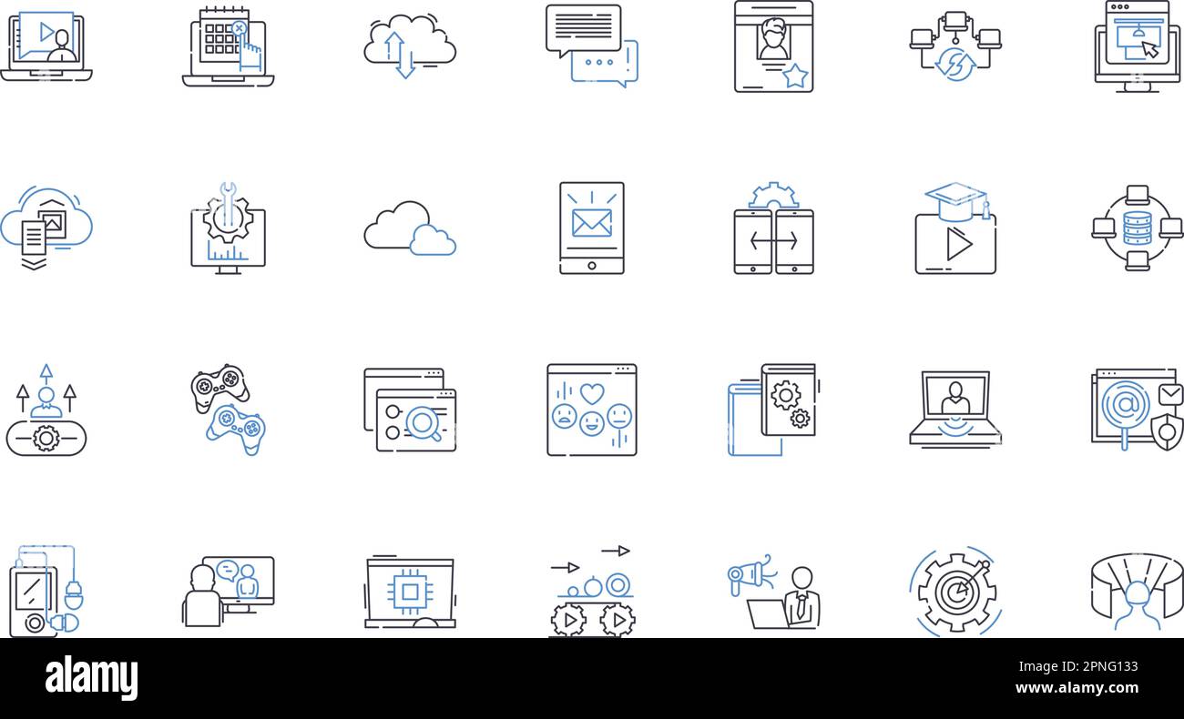 Information system line icons collection. Database, Analytics, Nerk ... Information system line icons collection. Database, Analytics, Nerk ...