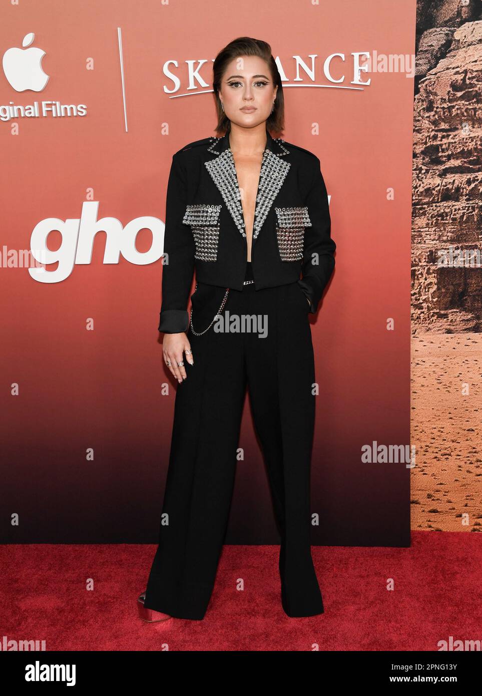 Lizze Broadway attends the premiere of Apple Original Films' "Ghosted ...