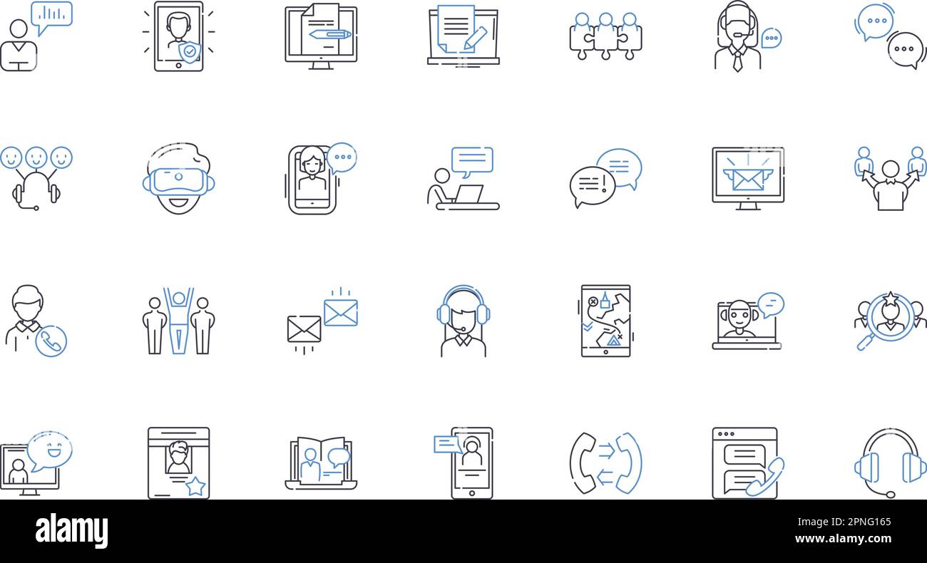 Discourse line icons collection. Dialogue, Conversation, Exchange ... Discourse line icons collection. Dialogue, Conversation, Exchange ...