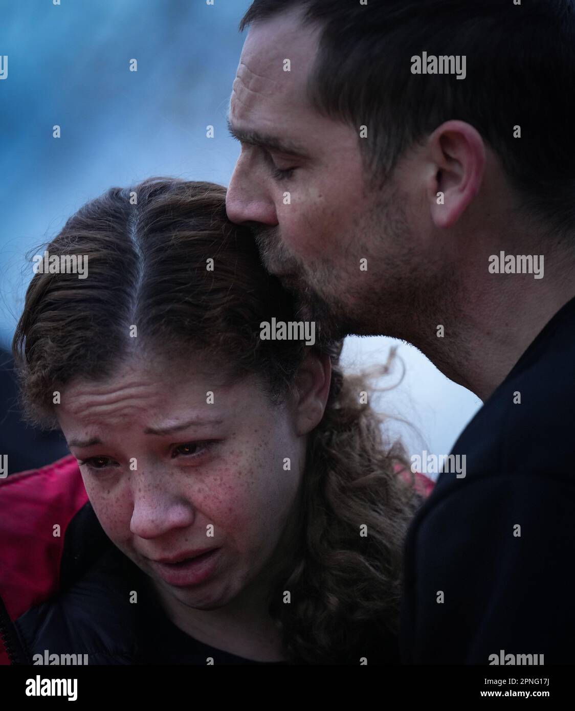Surrey, Canada. 18th Apr, 2023. Ethan Bespflug's mother Holly Indridson ...