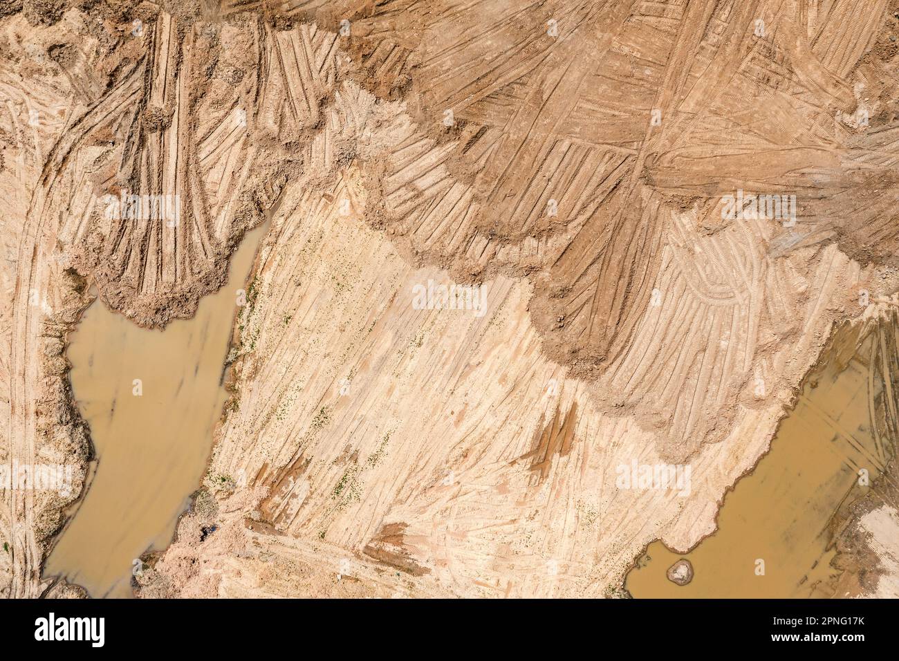 construction site with leveling ground. land being prepared for ...