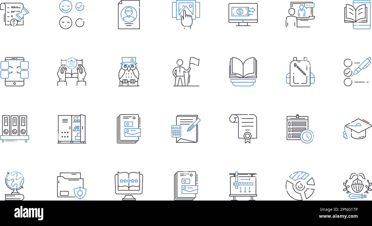 Learning institution line icons collection. Academia, Educate, Learning ...