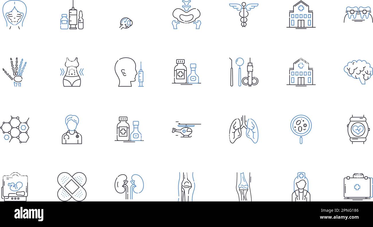 Wellness check line icons collection. Health, Evaluation, Monitoring ...