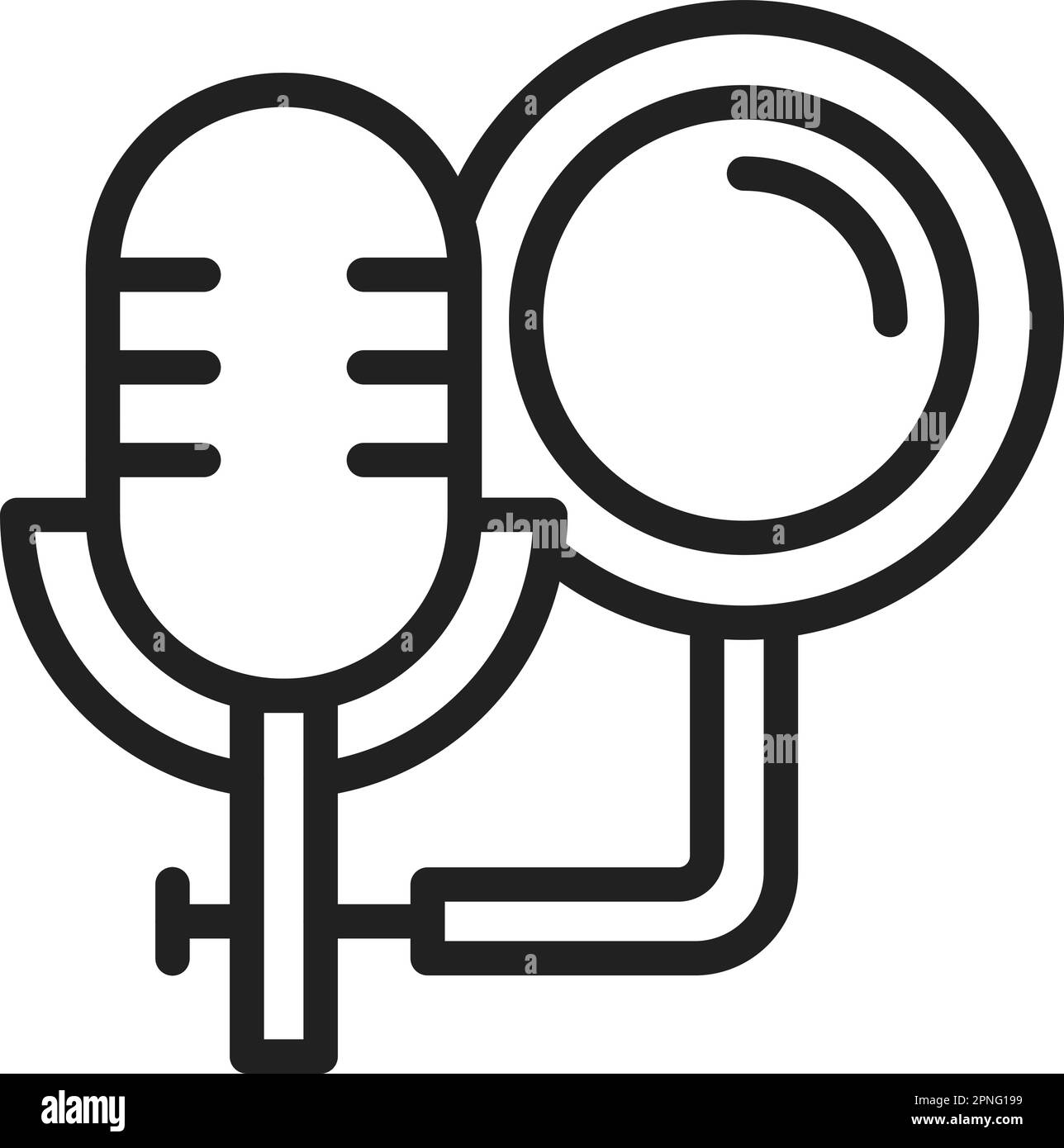 Studio Microphone icon vector image. Suitable for mobile apps, web apps ...