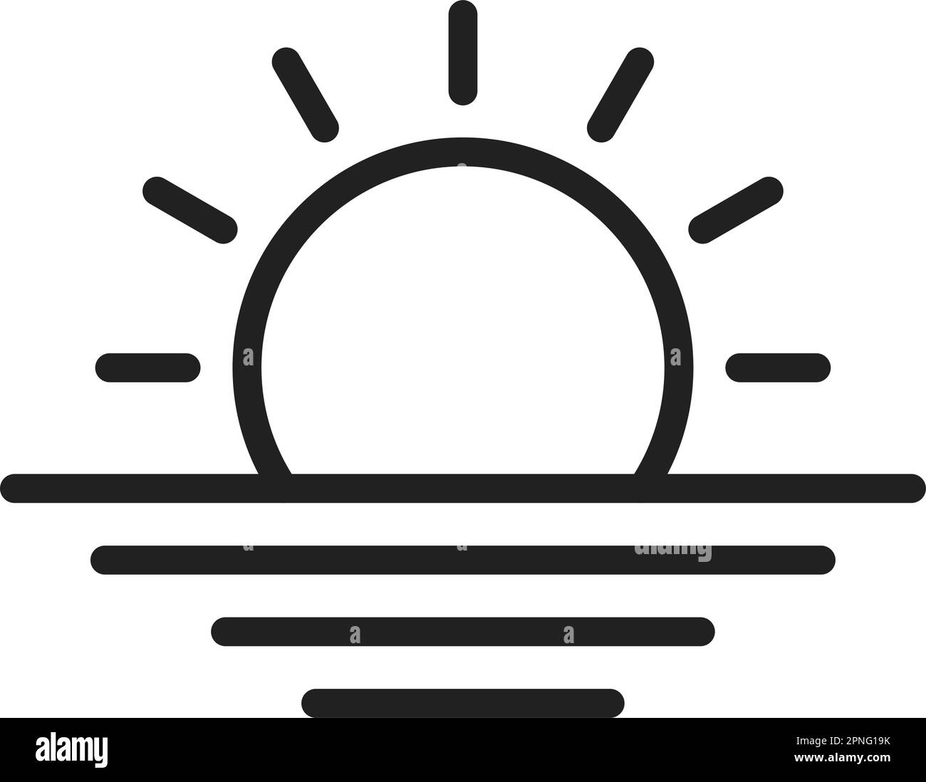 Sunset icon vector image. Suitable for mobile apps, web apps and print ...
