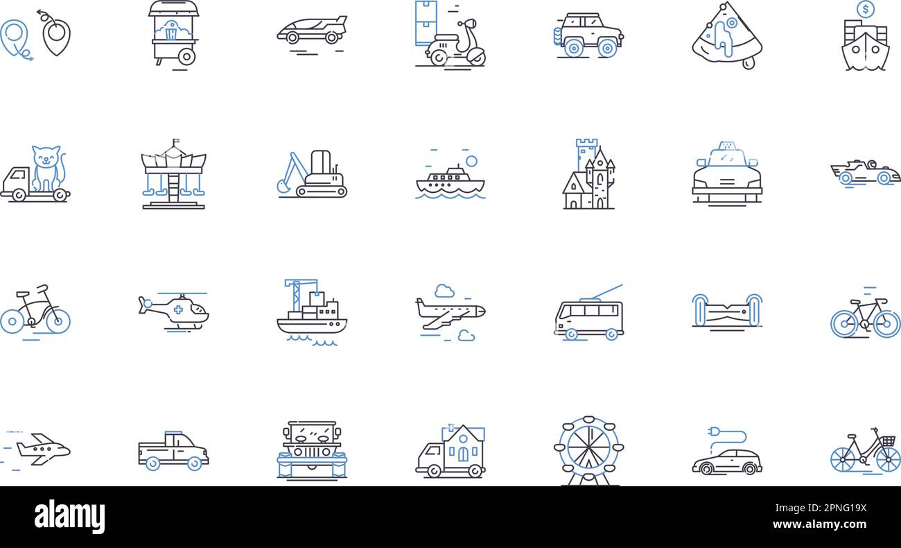 Voyage line icons collection. Adventure, Exploration, Journey ...