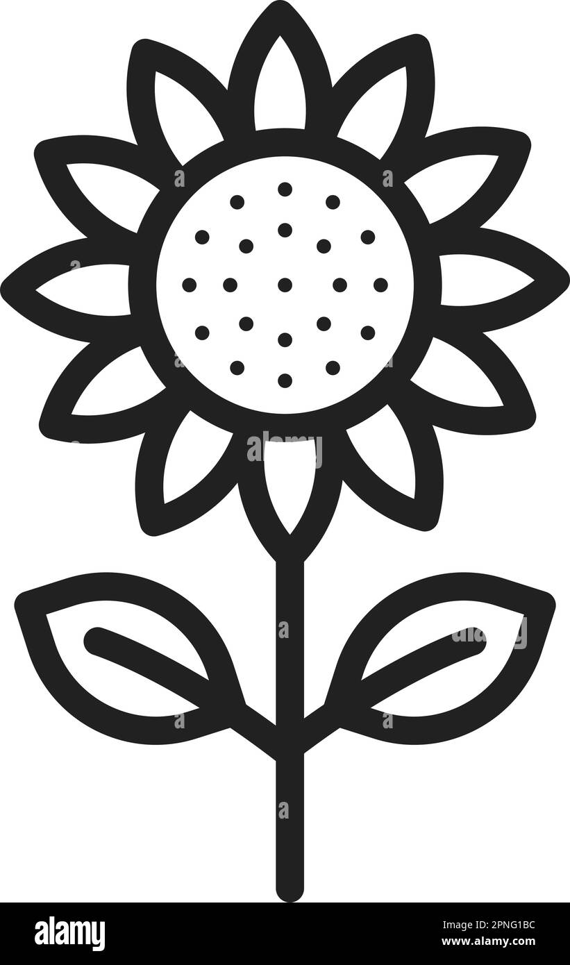 Sunflower icon vector image. Suitable for mobile apps, web apps and ...