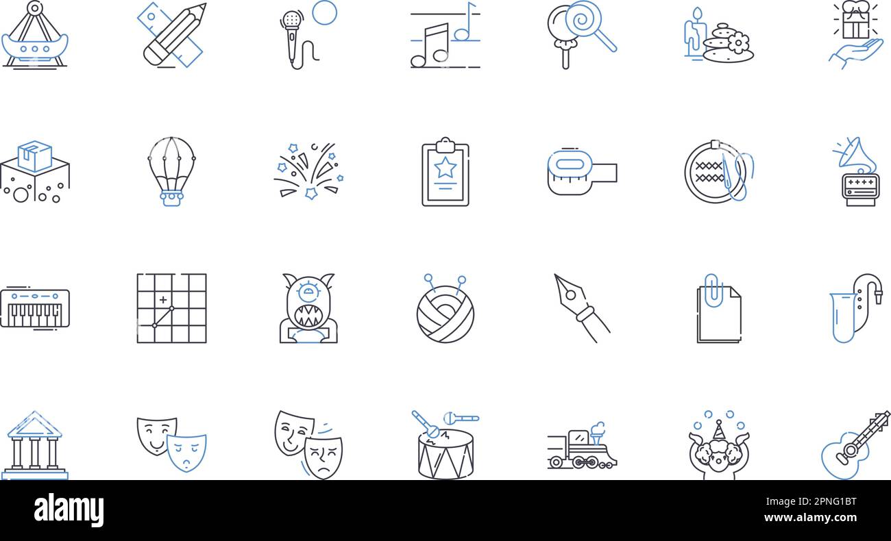 Graphic design line icons collection. Typography, Branding, Color ...